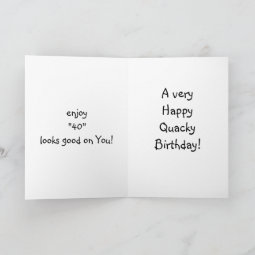 HAPPY QUACKY GROUP CARD FOR 40th | Zazzle