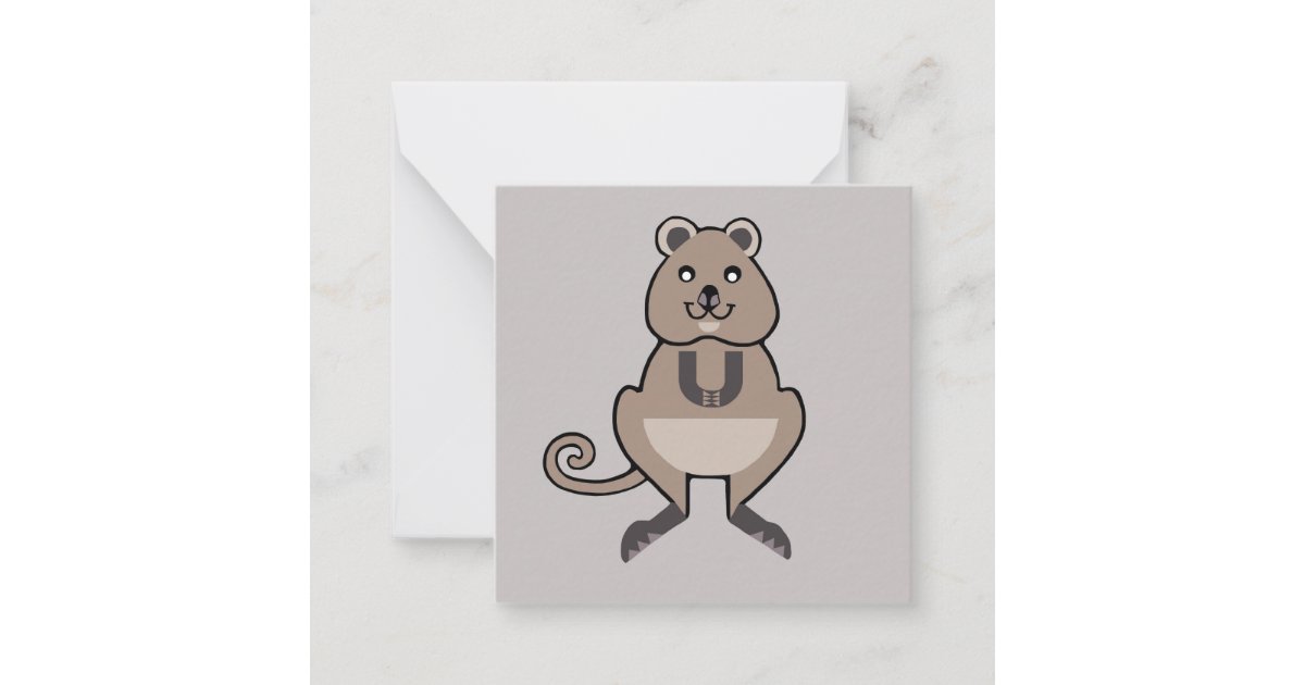 Happy QUOKKA - Marsupial - Wildlife - Nature Note Card | Zazzle