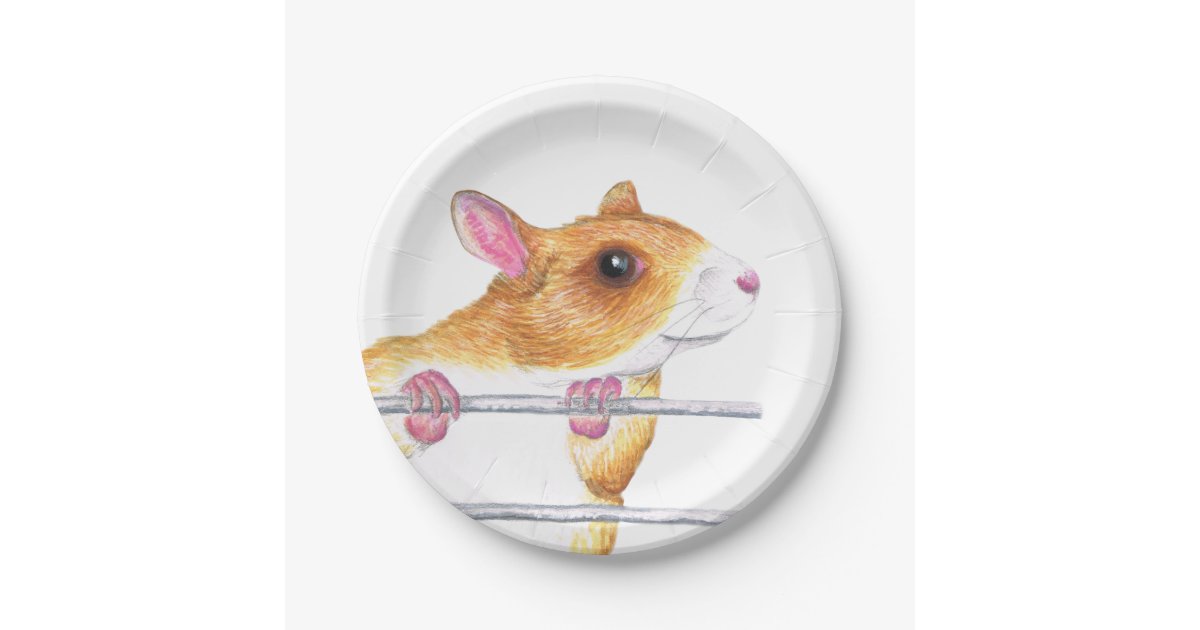 happy rat paper plates | Zazzle