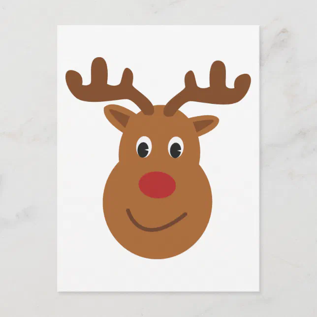 Happy reindeer Christmas Postcard | Zazzle