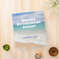 Happy Retirement Beach Photo Scrapbook 3 Ring Binder | Zazzle