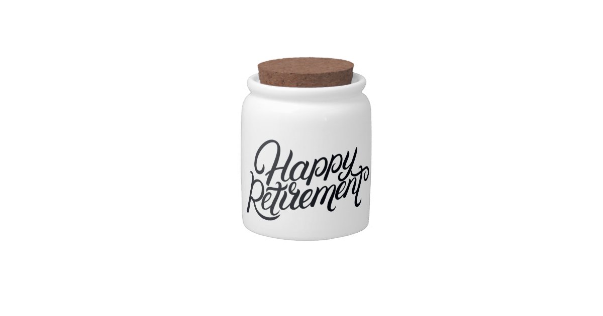 Happy Retirement Candy Jar | Zazzle