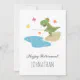 Happy Retirement Cartoon Dinosaur Fishing Card | Zazzle