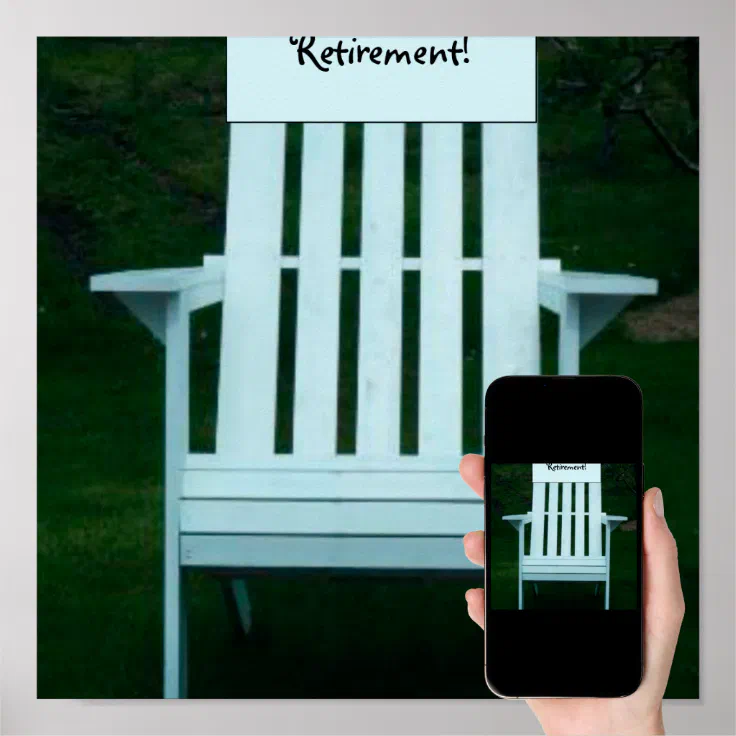 Happy Retirement Chair Poster | Zazzle