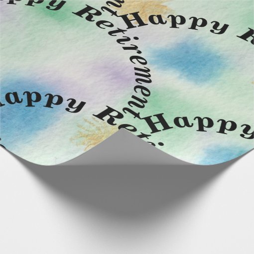 Happy Retirement Colorful Wrapping Paper | Zazzle