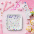 Happy Retirement Confetti Paper Plate | Zazzle