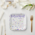 Happy Retirement Confetti Paper Plate | Zazzle