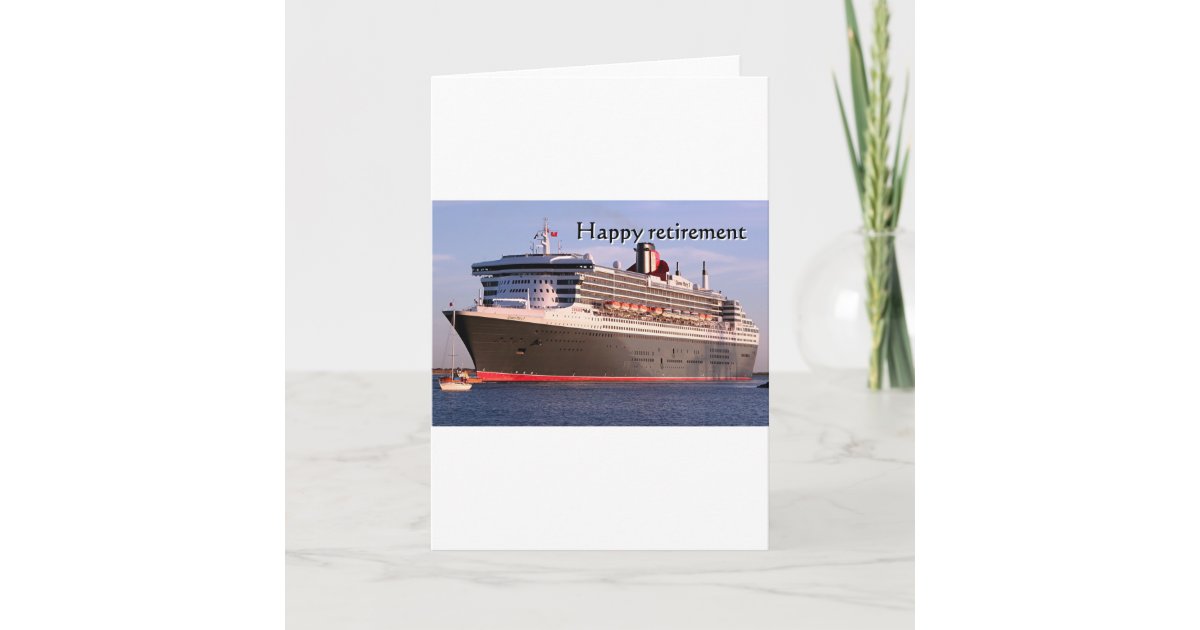 Happy retirement: cruise ship card | Zazzle