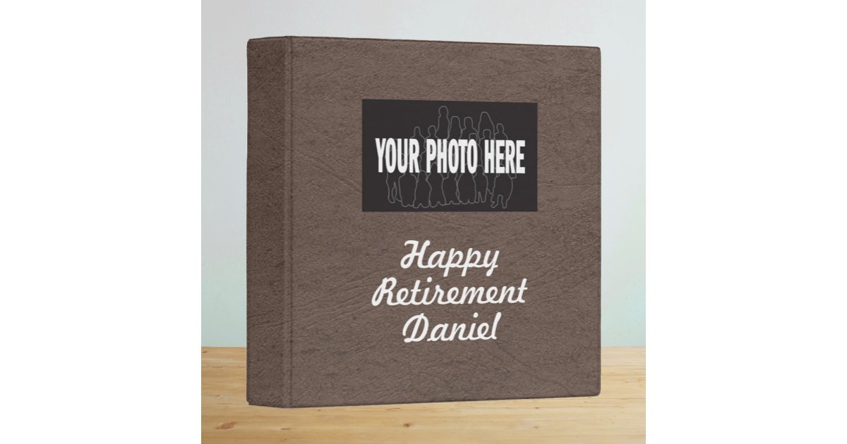 Happy Retirement custom photo memories scrapbook Binder | Zazzle
