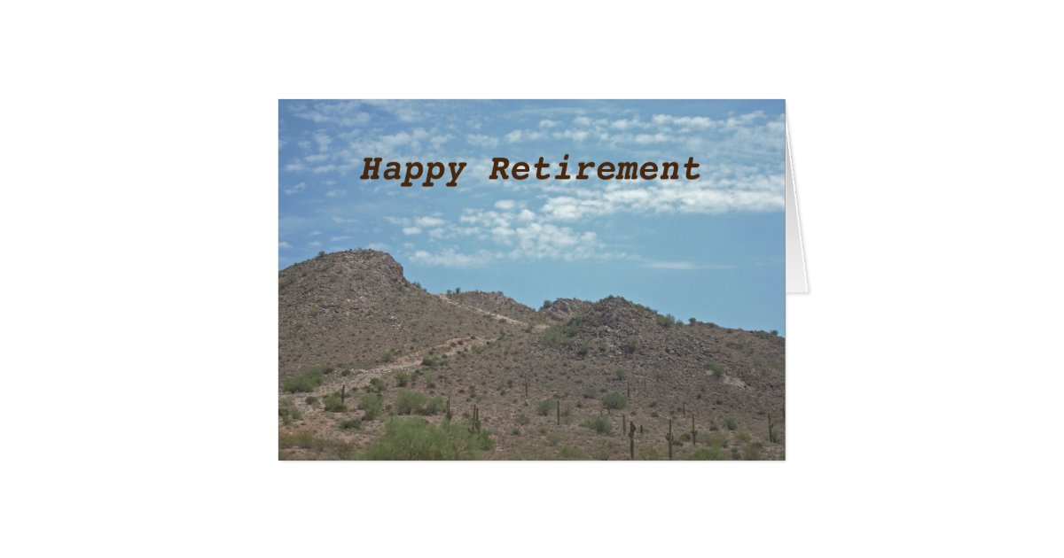 Happy Retirement Desert Landscape Photo Nature | Zazzle