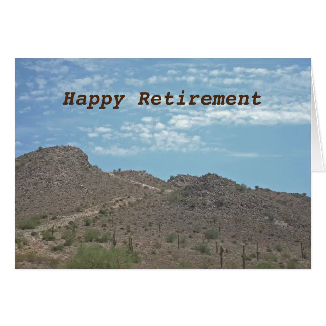 Happy Retirement Desert Landscape Photo Nature | Zazzle