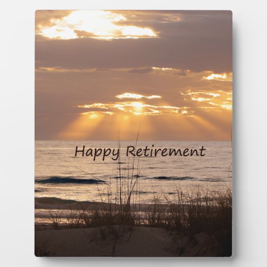Happy Retirement - Florida Ocean Sunset Plaque | Zazzle.com