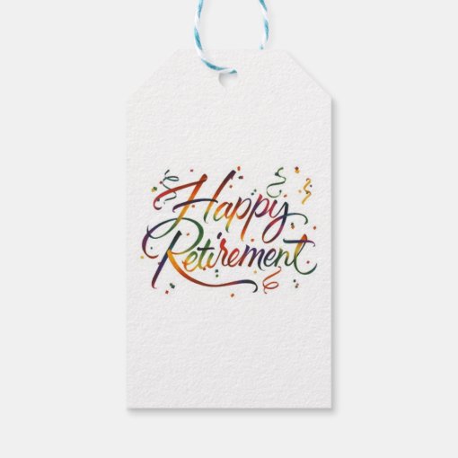 Happy Retirement Gift Tags | Zazzle