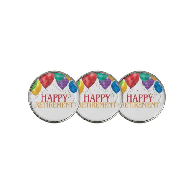 Happy Retirement Golf Ball Marker | Zazzle