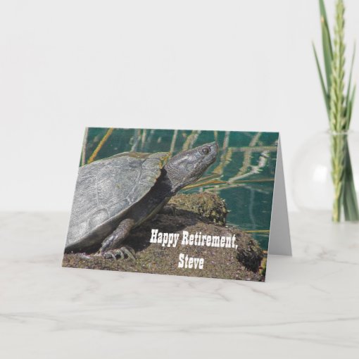 Happy Retirement Humorous Turtle Speed Coworker Card | Zazzle