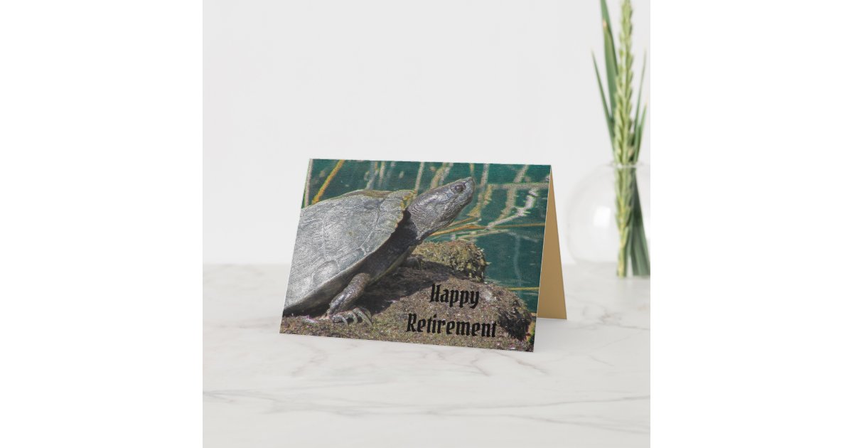 Happy Retirement Humorous Turtle Speed Enjoy Life Card | Zazzle