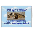 Retirement Cat is Very Happy Card | Zazzle.com