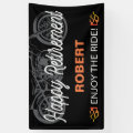 Happy Retirement Motorcycle image for biker Banner | Zazzle