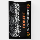 Happy Retirement Motorcycle image for biker Banner | Zazzle