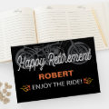 Happy Retirement Motorcycle image for biker Guest Book | Zazzle