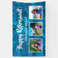Happy Retirement Ocean Blue Multiple Photos Banner | Zazzle
