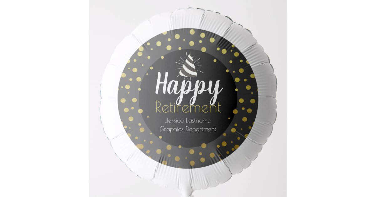 Happy Retirement Party Confetti Balloon | Zazzle
