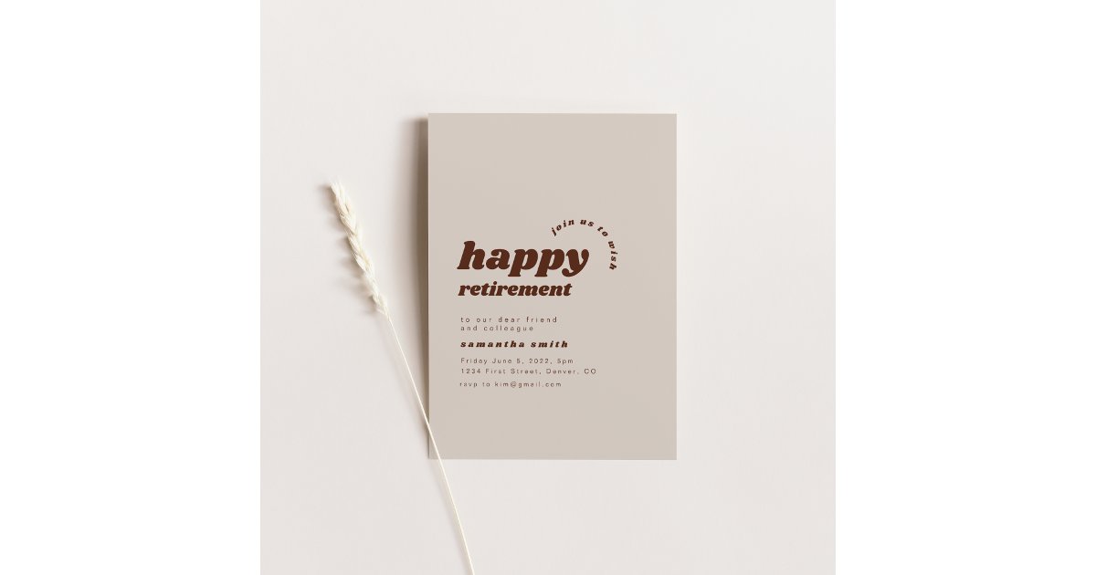 Happy Retirement Party Invitation | Zazzle