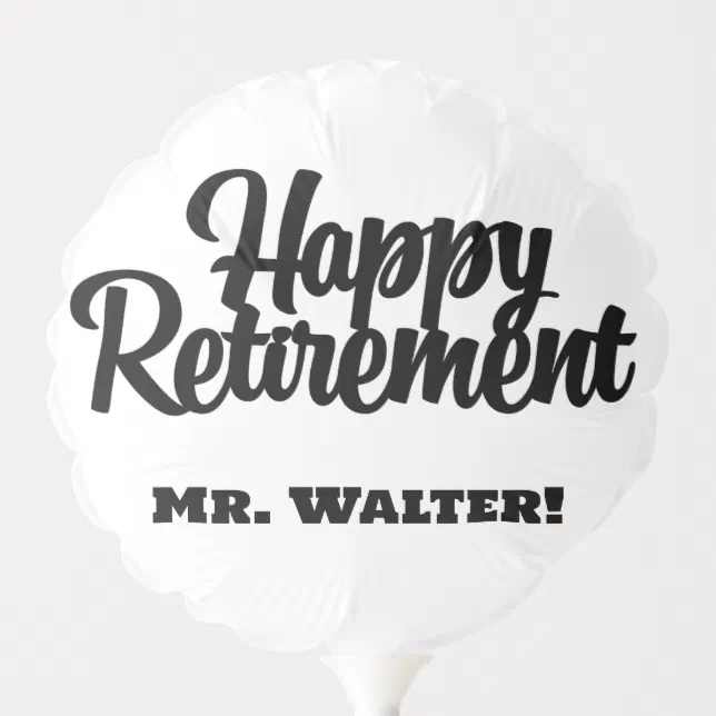 Happy Retirement Personalized School Bus Driver Balloon | Zazzle
