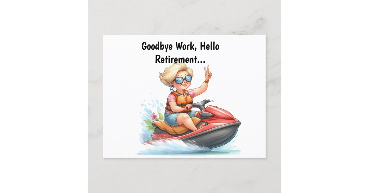 Happy Retirement Quote For Her Postcard | Zazzle