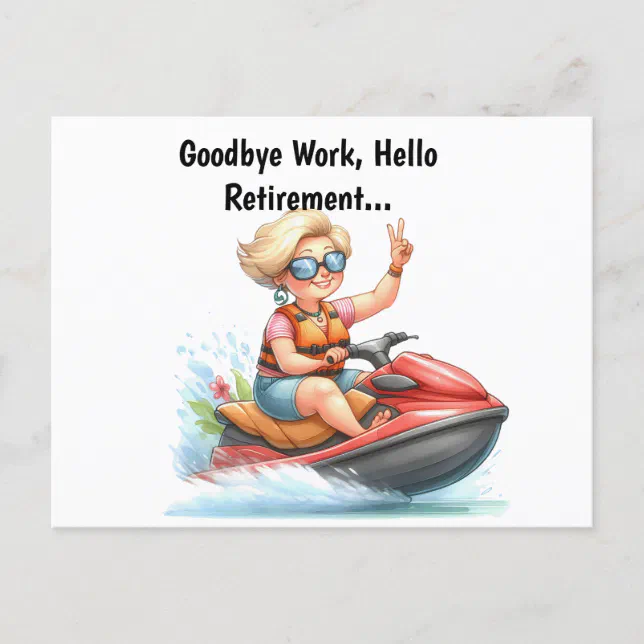 Happy Retirement Quote For Her Postcard | Zazzle