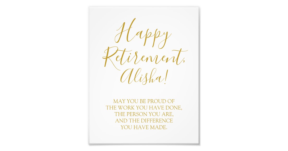 Happy Retirement Sign, Retirement Gift Sign | Zazzle