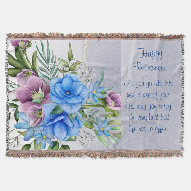 Happy Retirement Throw Blanket | Zazzle