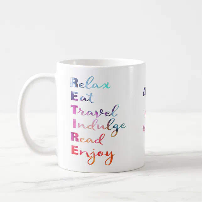 Happy Retirement Watercolor Retire Coffee Mug | Zazzle