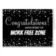 Happy Retirement Work Free Zone Confetti Card | Zazzle
