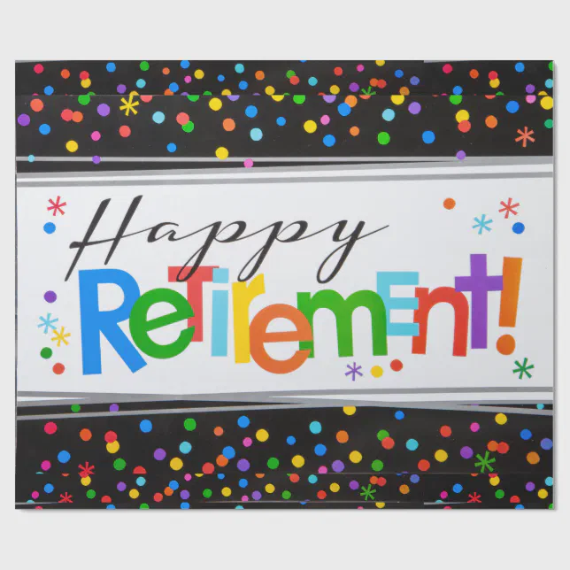 Happy Retirement Wrapping Paper | Zazzle
