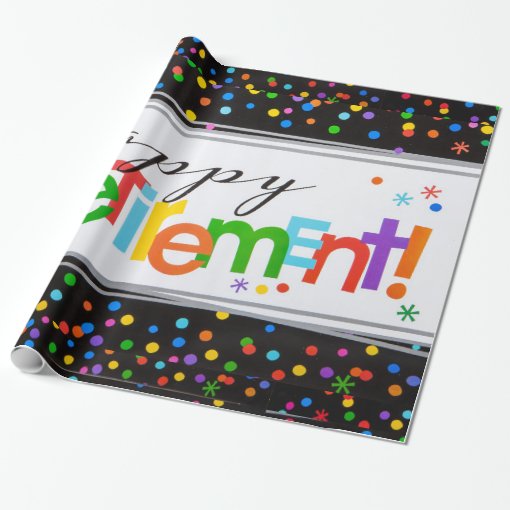 Happy Retirement Wrapping Paper | Zazzle