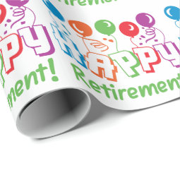 Happy Retirement Wrapping Paper | Zazzle