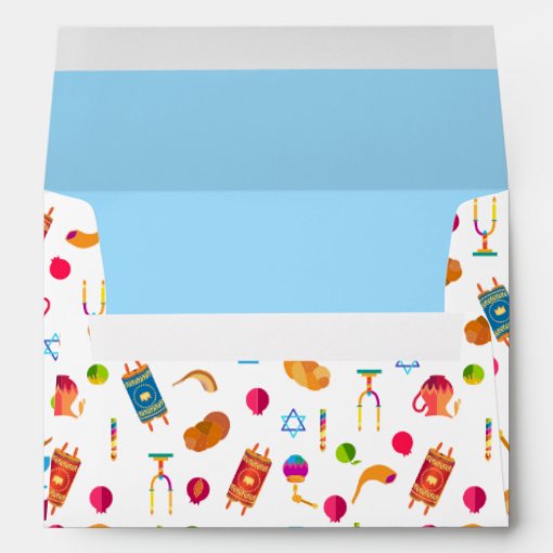 Happy Rosh Hashanah Jewish New Year Pattern Envelope | Zazzle