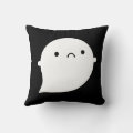 Happy & Sad Ghost Throw Pillow | Zazzle