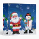 Happy Santa Claus and Snowman 3 Ring Binder | Zazzle