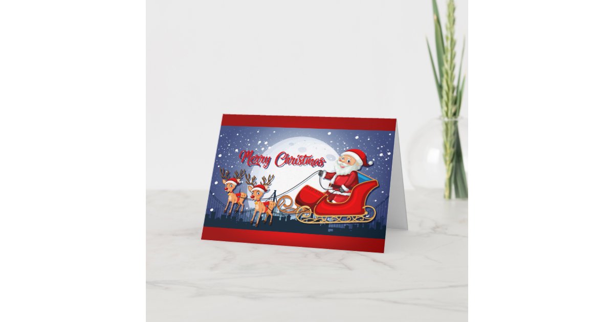 Happy Santa Claus Card | Zazzle