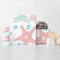 Happy Seashore | Nautical Beach Pattern Christmas Wrapping Paper | Zazzle