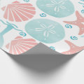 Happy Seashore | Nautical Beach Pattern Christmas Wrapping Paper | Zazzle