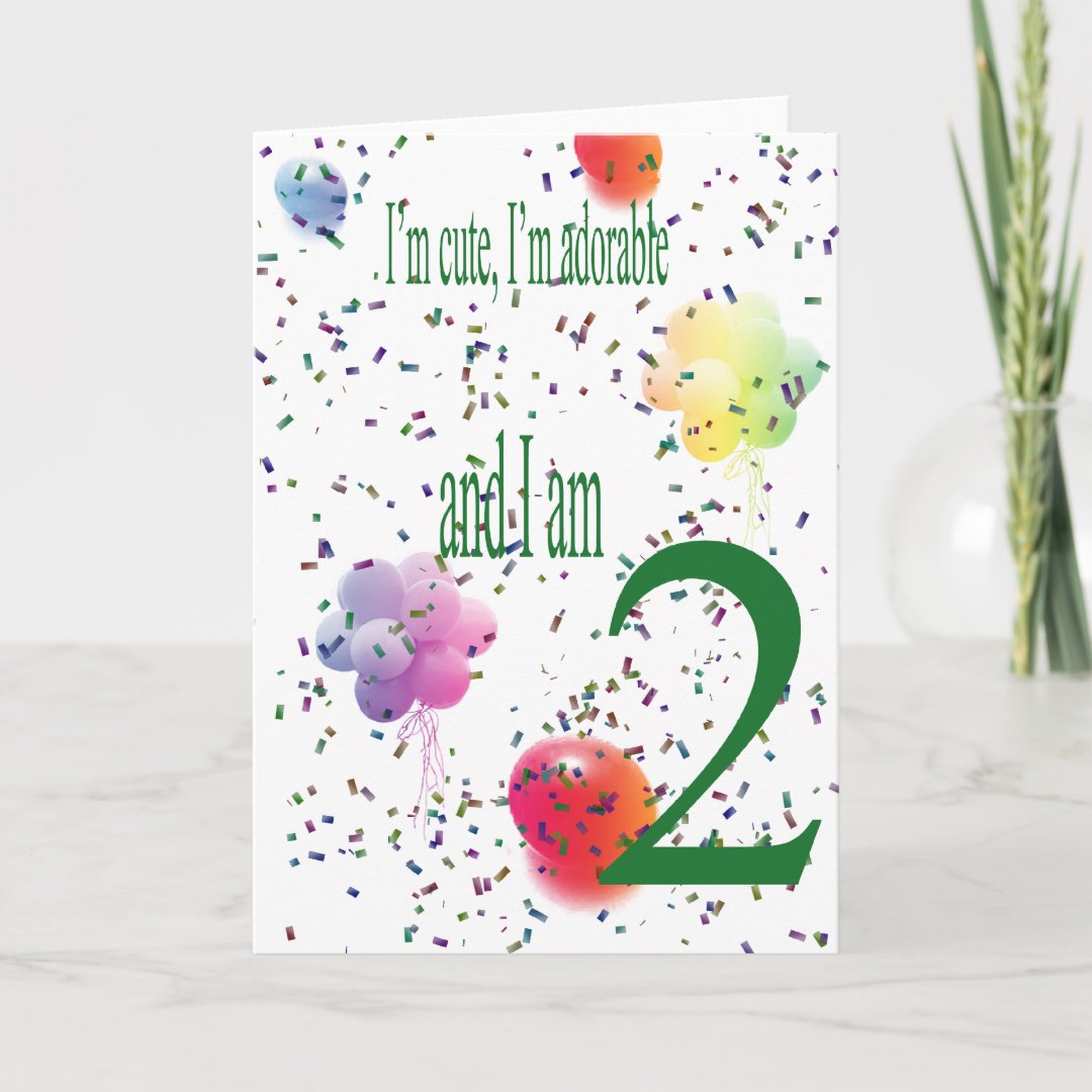 Happy Second Birthday Card | Zazzle