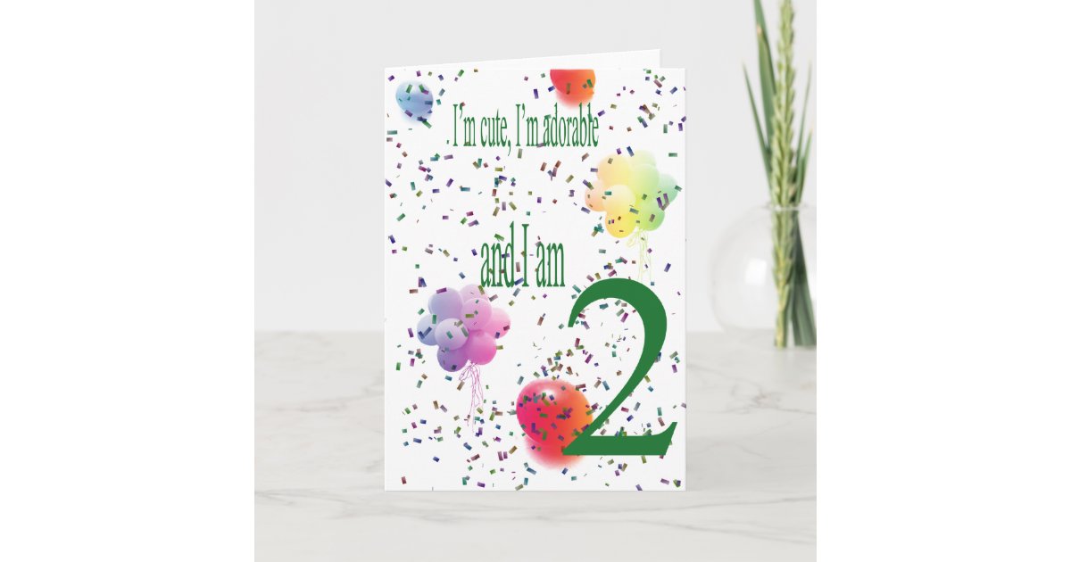 Happy Second Birthday Card | Zazzle