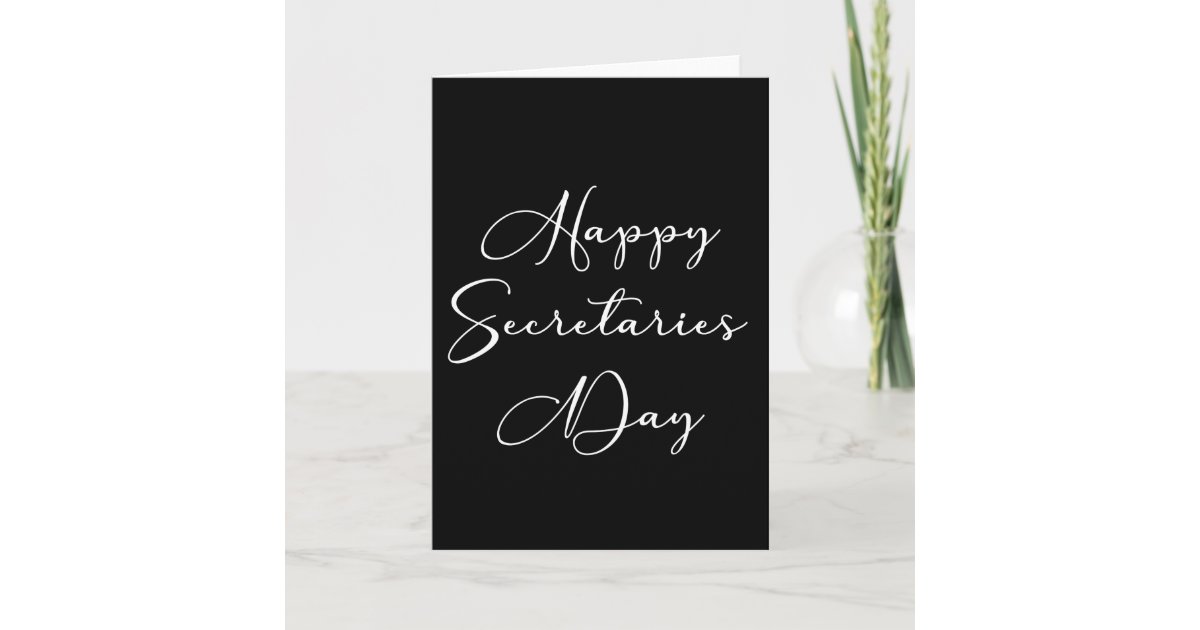 Happy Secretaries day. Administrative professional Card | Zazzle