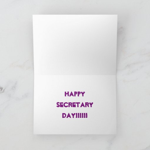 Happy Secretary Day Card | Zazzle