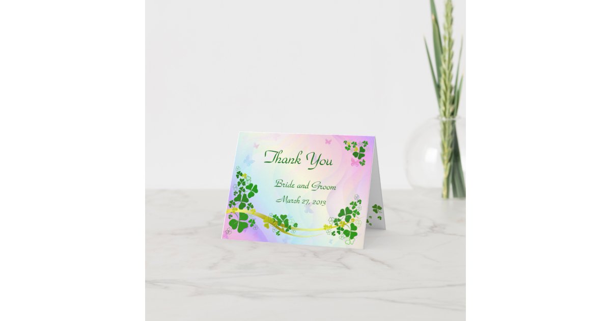 Happy Shamrock Thank You Card | Zazzle
