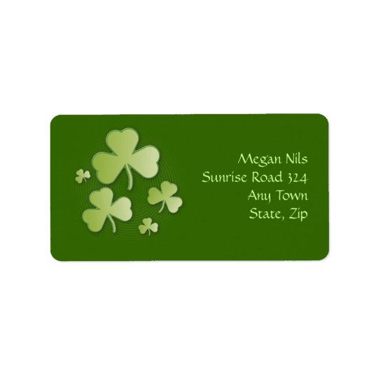 Happy Shamrocks Address Label | Zazzle.com