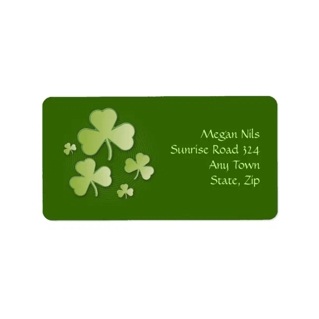 Happy Shamrocks Address Label | Zazzle